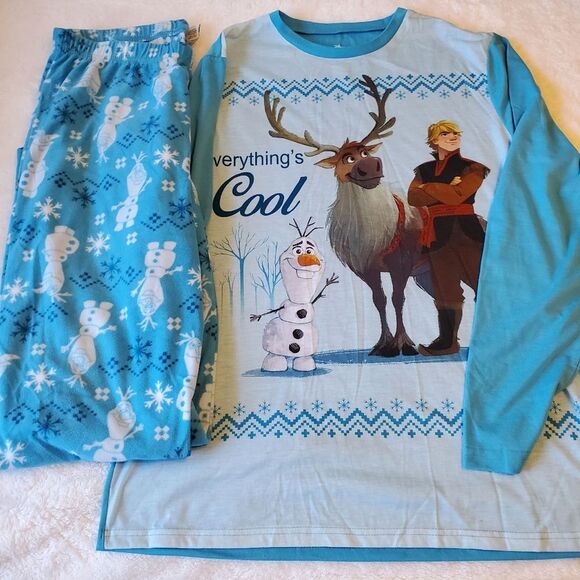 Disney | Shirts | Disney Frozen 2 Olaf Sven Kristoff Mens Medium M Pj ...